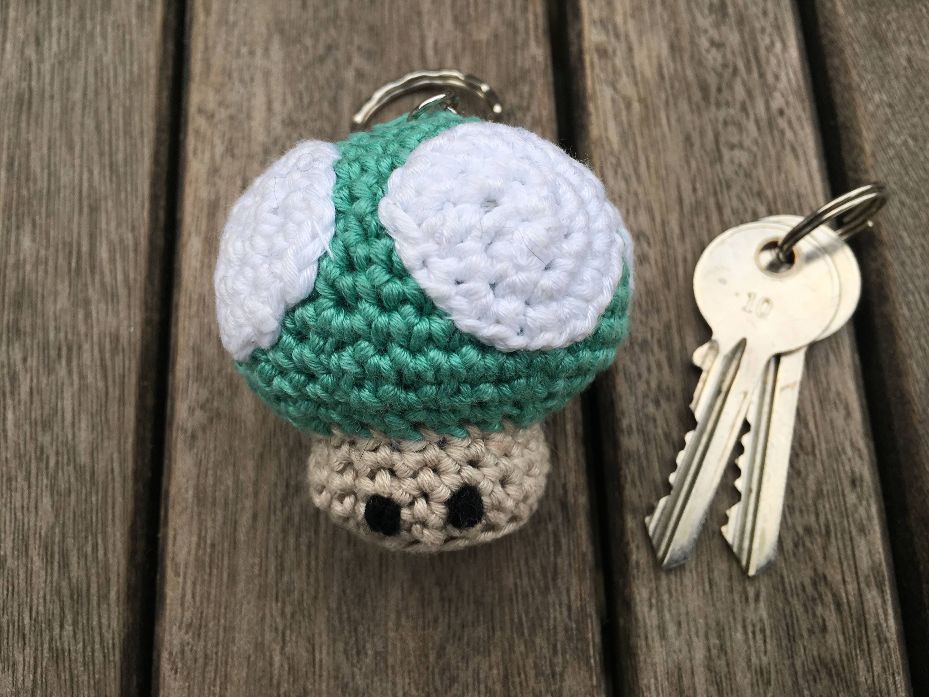 Super Mario Amigurumi Mushroom Key-chain / Bag Charm Choose | Etsy