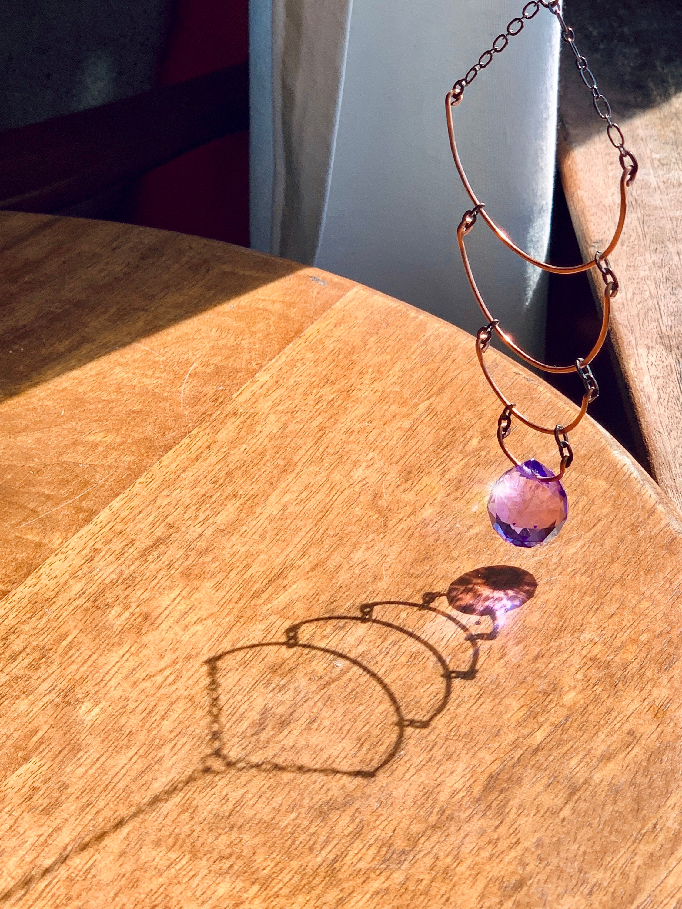 Small Crystal Prism Sun Catcher / Colorful Crystal Light Catcher ...