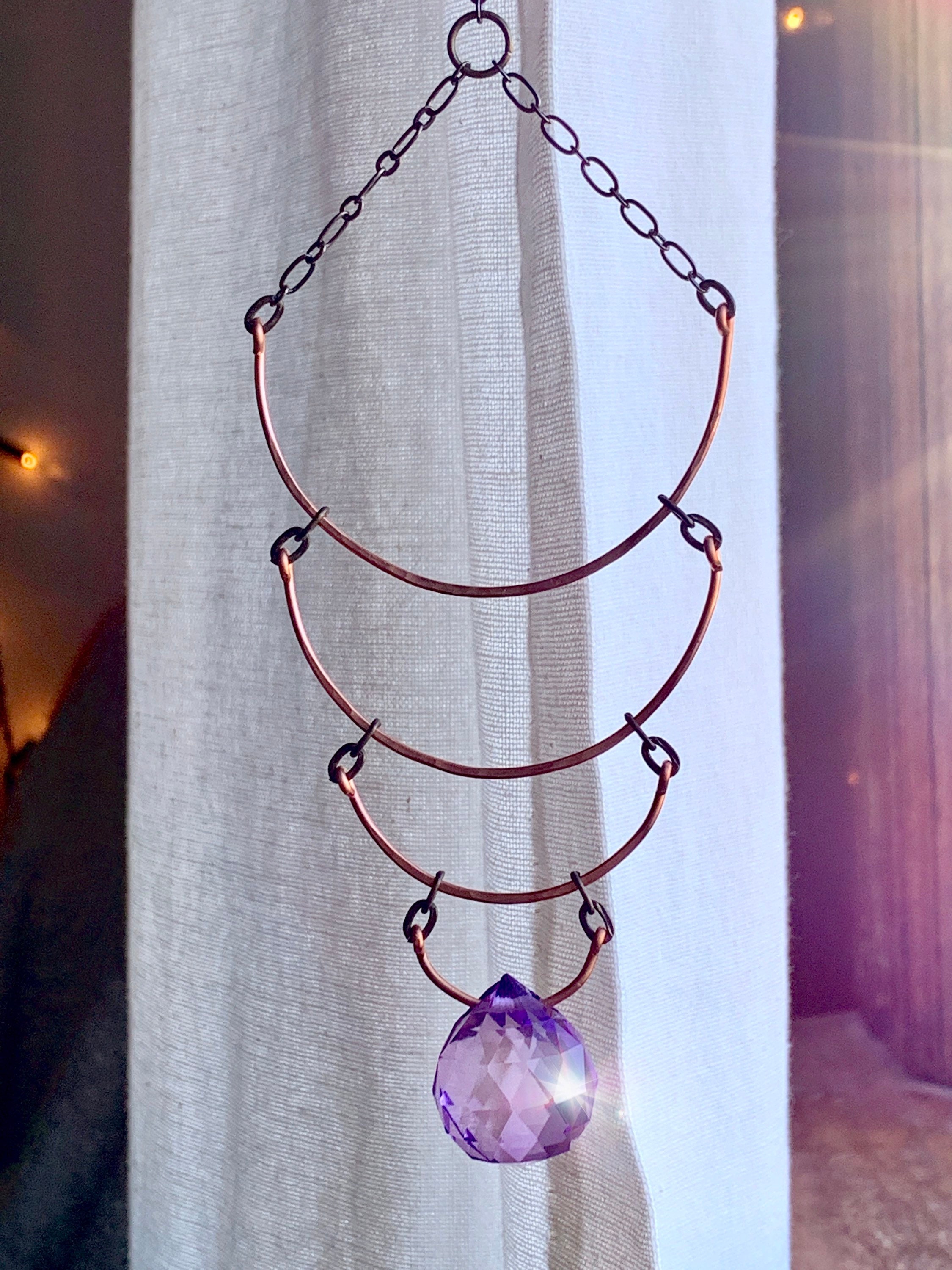 Small Crystal Prism Sun Catcher / Colorful Crystal Light Catcher ...