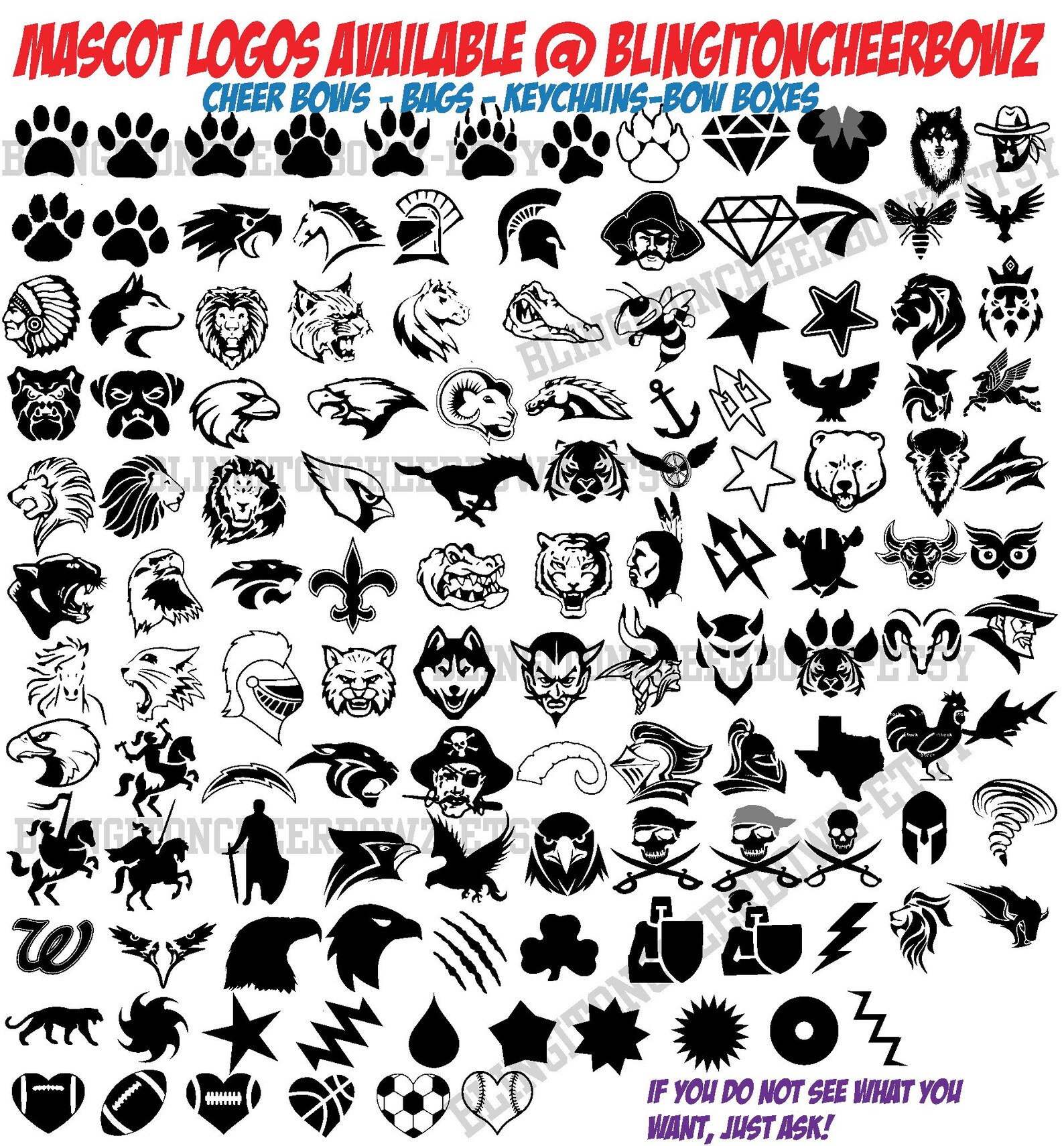 Mascot Keychains Glitter Personalized Keychains Clips for - Etsy