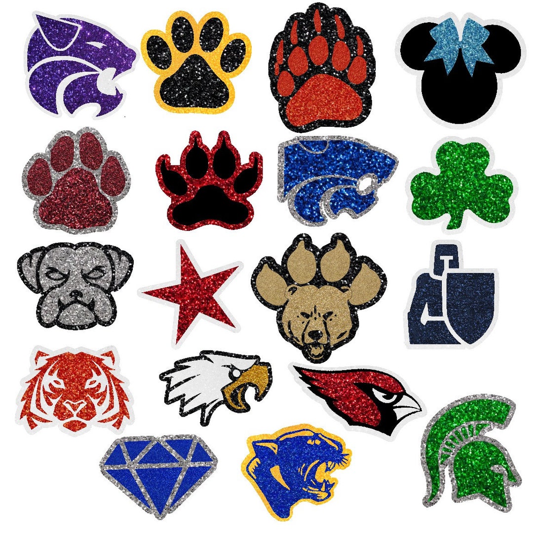Cheer Bow Centers 3D Glitter Centers- Add to Any of My Bows or Purchase ...