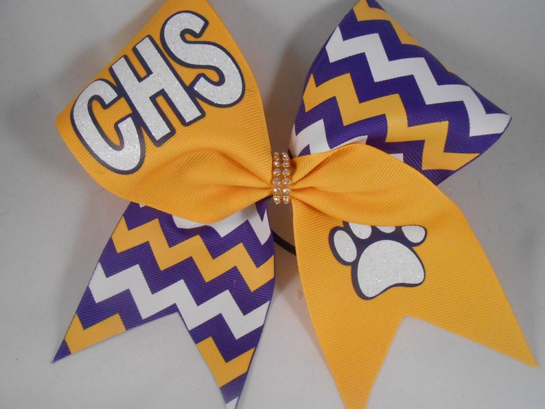 Cheer Bow Custom YOUR School and MASCOT Team Bows by | Etsy