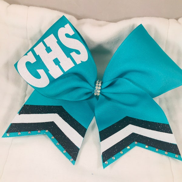 Teal Cheer Bow - Etsy