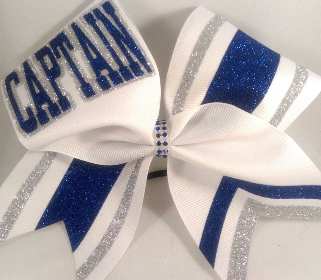 Captain Cheer Bow - School Cheer Bows - Letters / Colors Senior - Name ...