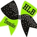 Custom Cheer Bow Black W Silver Holo Dots NOT Rhinestones With Any ...