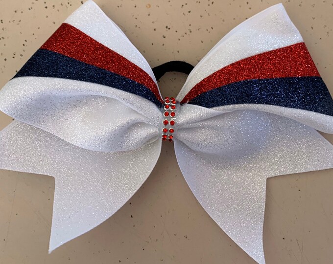Cheer Bows Team Cheer Bows White Cheer Bow With Your Choice of 2 ...