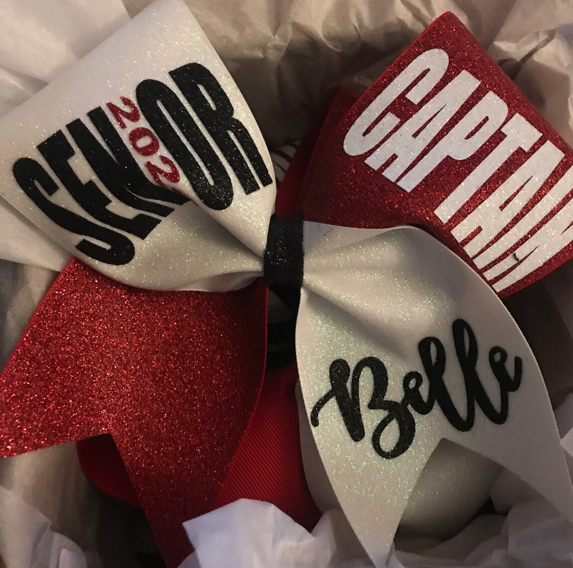 Senior Captain Cheer Bow 2023 Glitter With Name Fully - Etsy