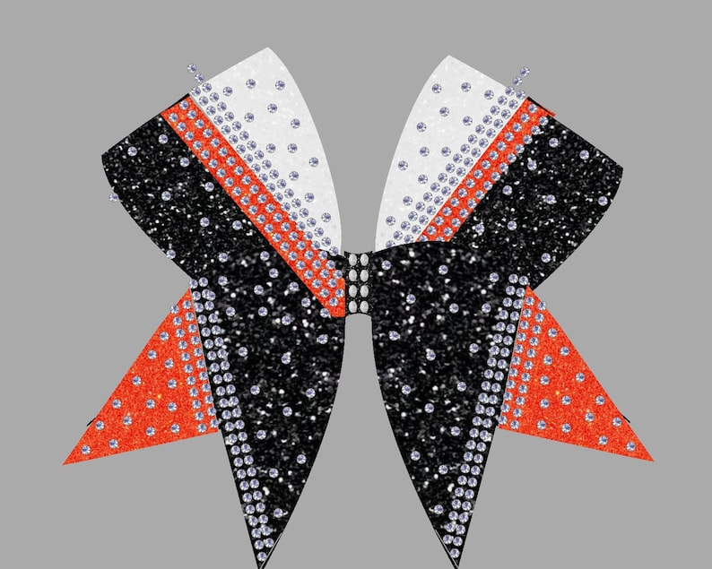 Rhinestone Cheer Bow Custom All Glitter Bows With 3d Centers - Etsy