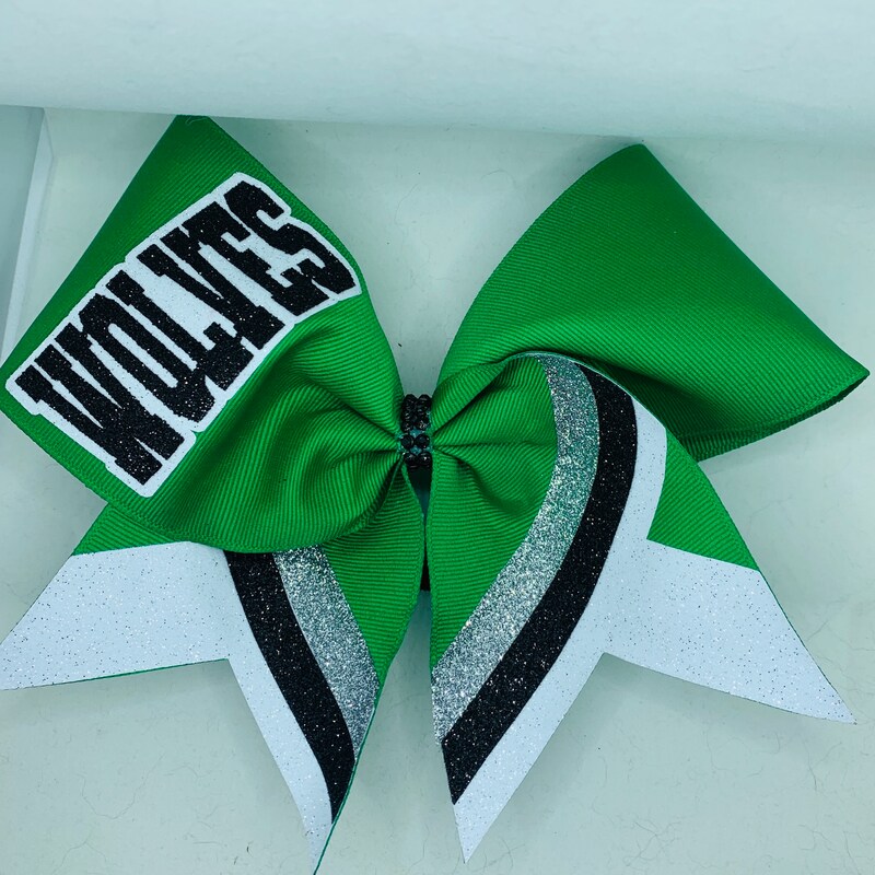 Green Cheer Bow - Etsy
