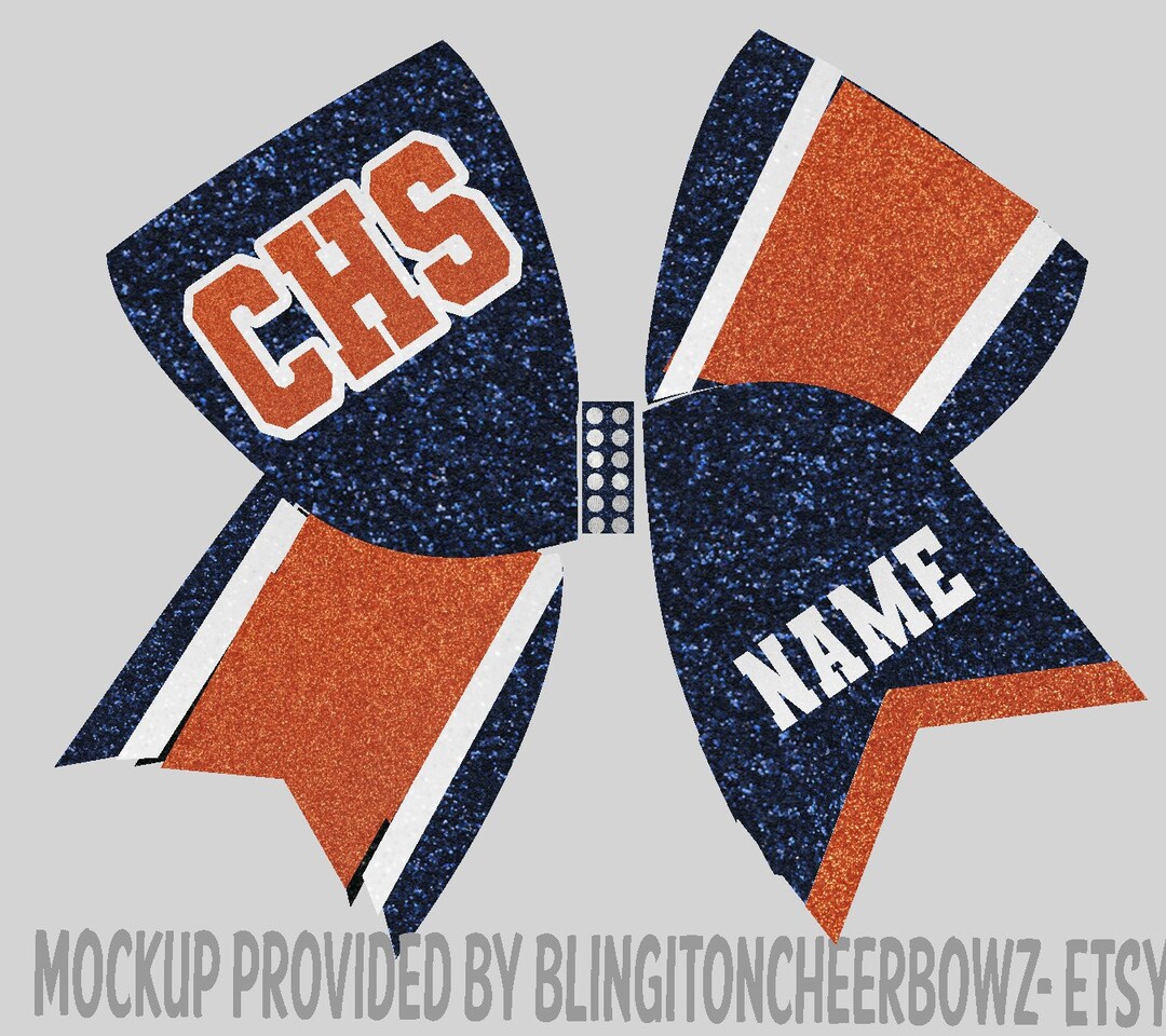Custom Cheer Bow - Letters or Mascot and Personalized Name by ...