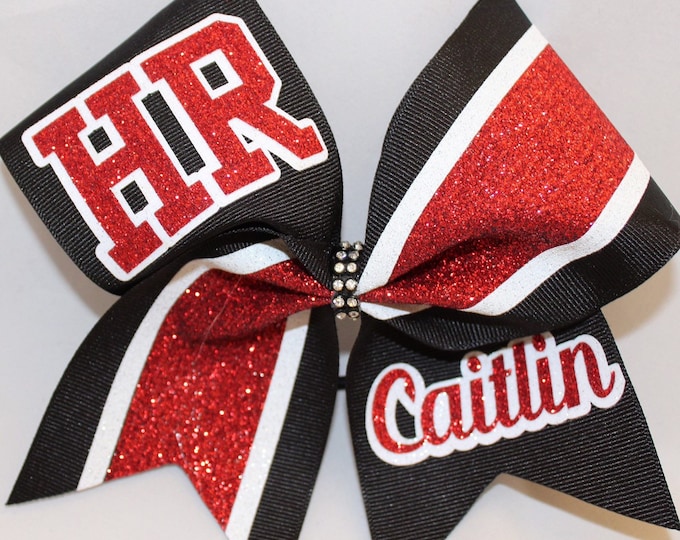 3 Texas Size Cheer Bow Single Layer Trimed Ends Squad Discounts Red ...