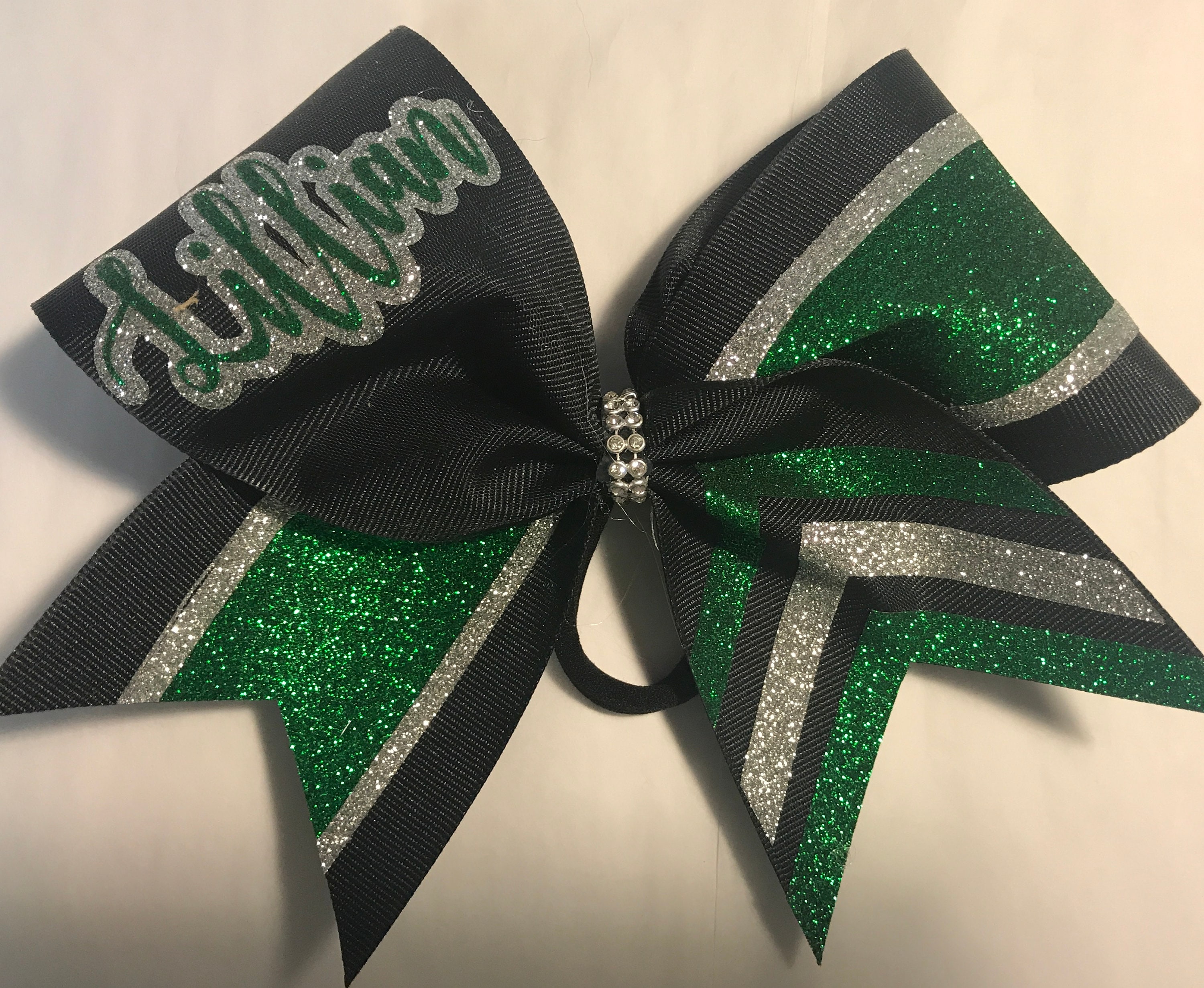 Custom Cheer Bow School Cheer Bows Glitter Team Letters / | Etsy