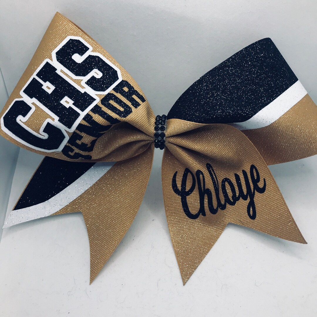 Cheer Bow in Your Colors Custom YOUR School and SENIOR / MASCOT Team ...