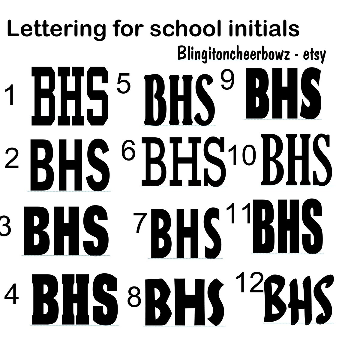 Custom Cheer Bow Custom Letter / Mascot or Letters CHS BHS - Etsy