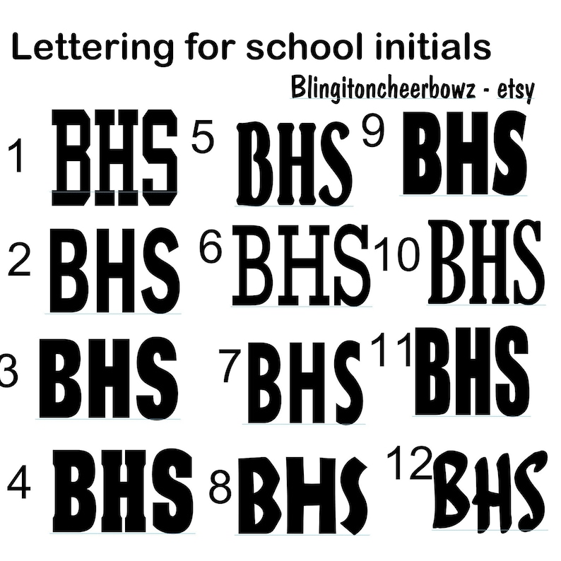 Custom Cheer Bow Custom Letter / Mascot or Letters CHS BHS - Etsy