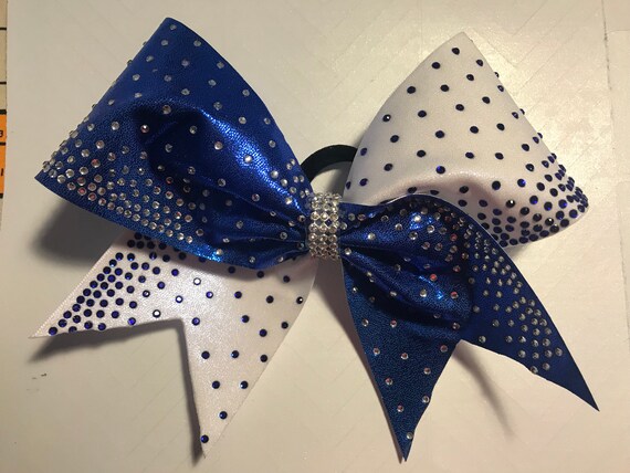 Cheer Bow Rhinestone Switch Raindrop Scatter Royal and | Etsy