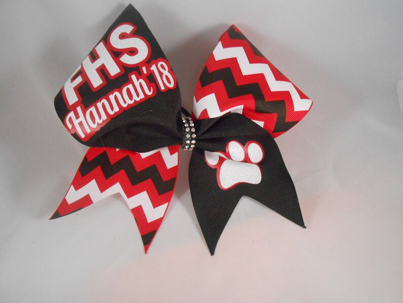 Cheer Bow Custom YOUR School and MASCOT Team Bows by Blingitoncheerbowz ...