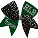 Custom Cheer Bow Black W Silver Holo Dots NOT Rhinestones With Any ...