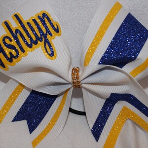 Captain Cheer Bow - School Cheer Bows - Letters / Colors Senior - Name ...