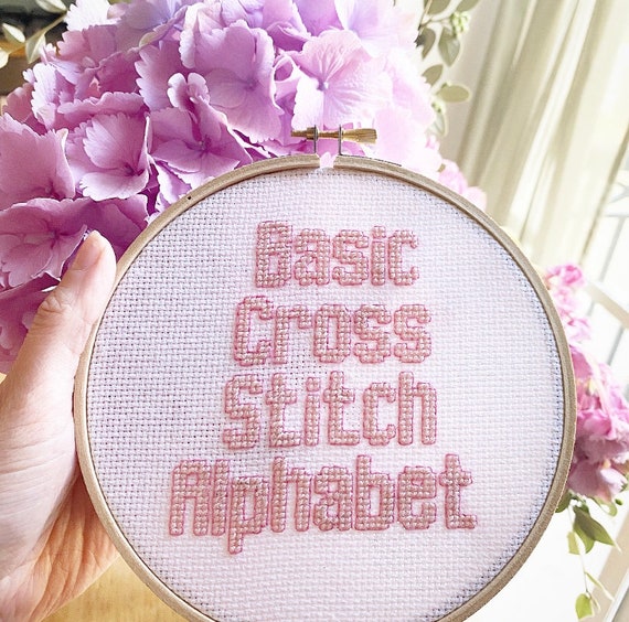 CROSS STITCH KIT Basic Alphabet Font | Etsy