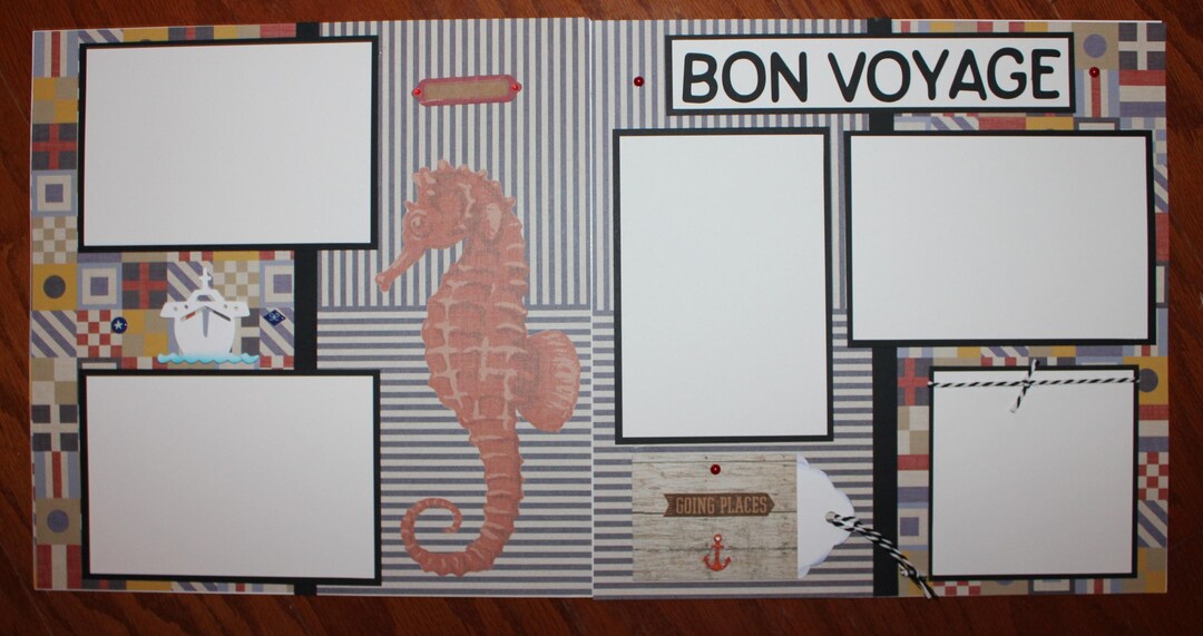 Cruise Scrapbook Layout 2 Pages, Each 12 X 12 Handmade Premade ...