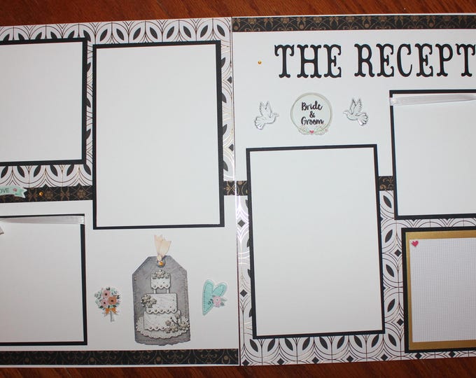 Reception Scrapbook Layout Pages Two Each 12 X 12 , Wedding Reception ...