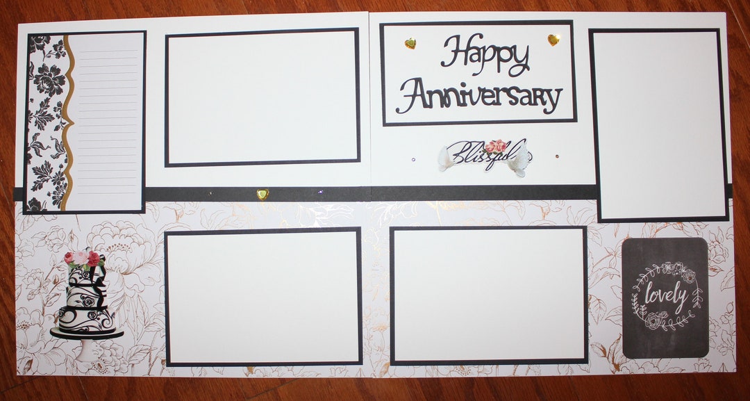 Anniversary Scrapbook Layout Pages 2 Each 12 X 12 Titled "happy ...