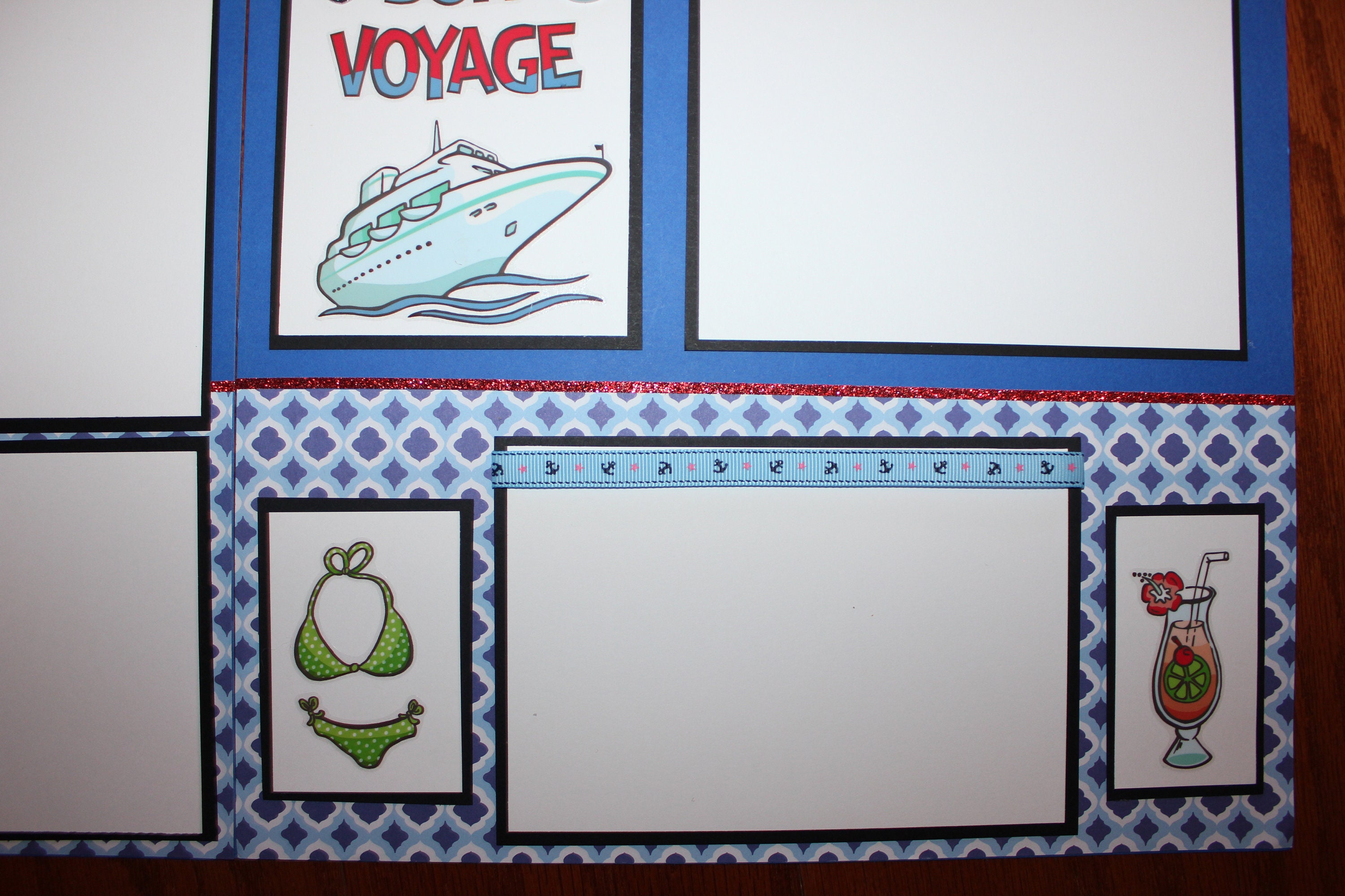 Cruise Scrapbook Layout 2 Pages Each 12 X 12 Handmade Premade Scrapbook ...