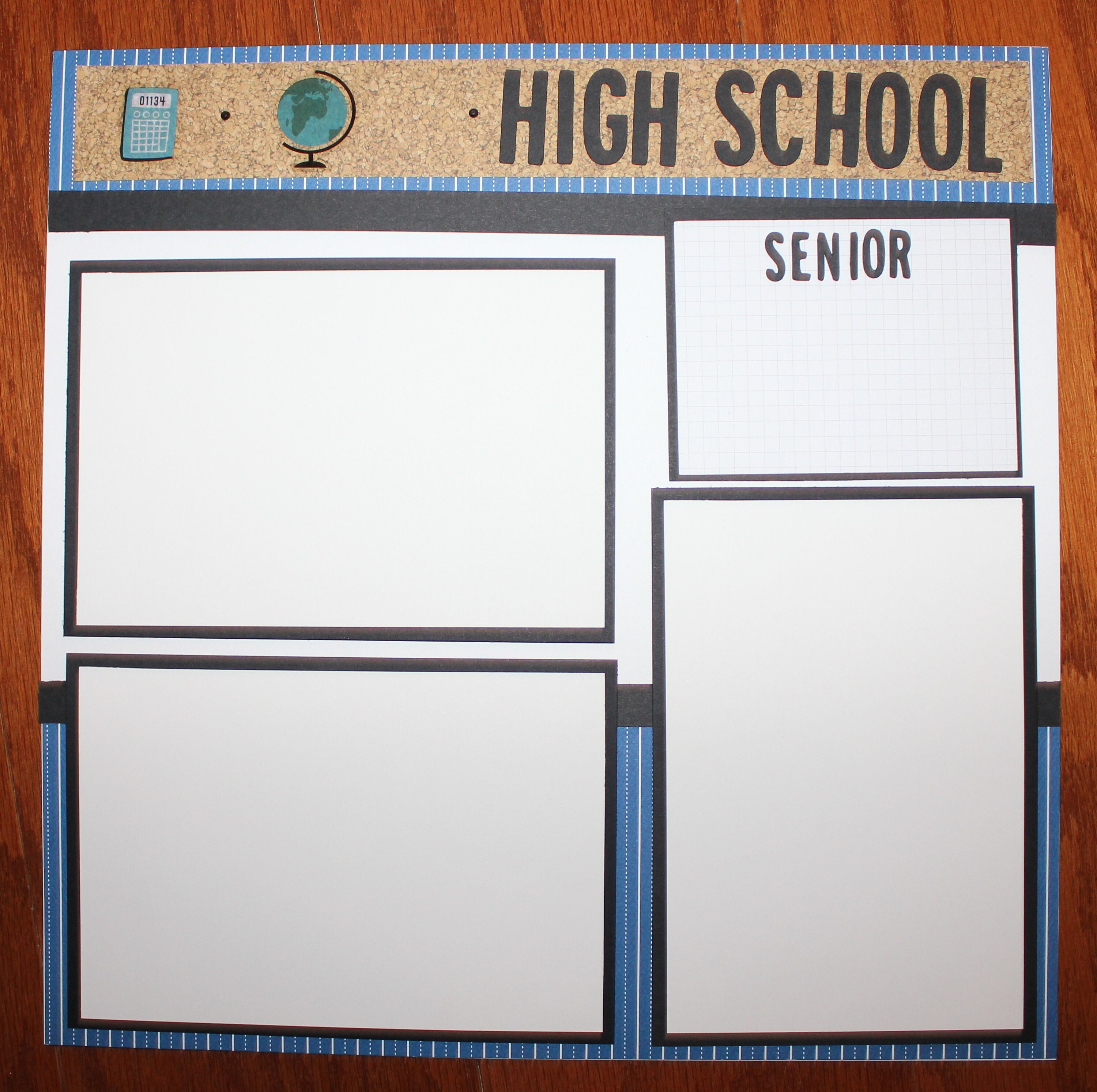 Senior High School Scrapbook Pages 2 Handmade 12 X 12 , Senior Memories ...