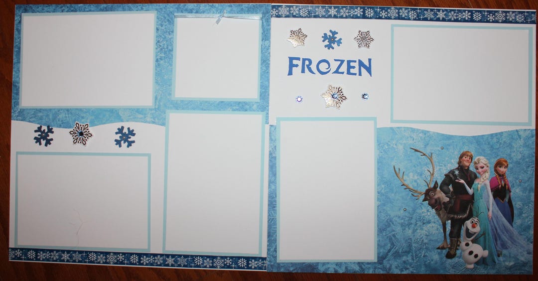Disney Frozen 12 X 12 Premade Scrapbook Layout 2 Page Assembled ...