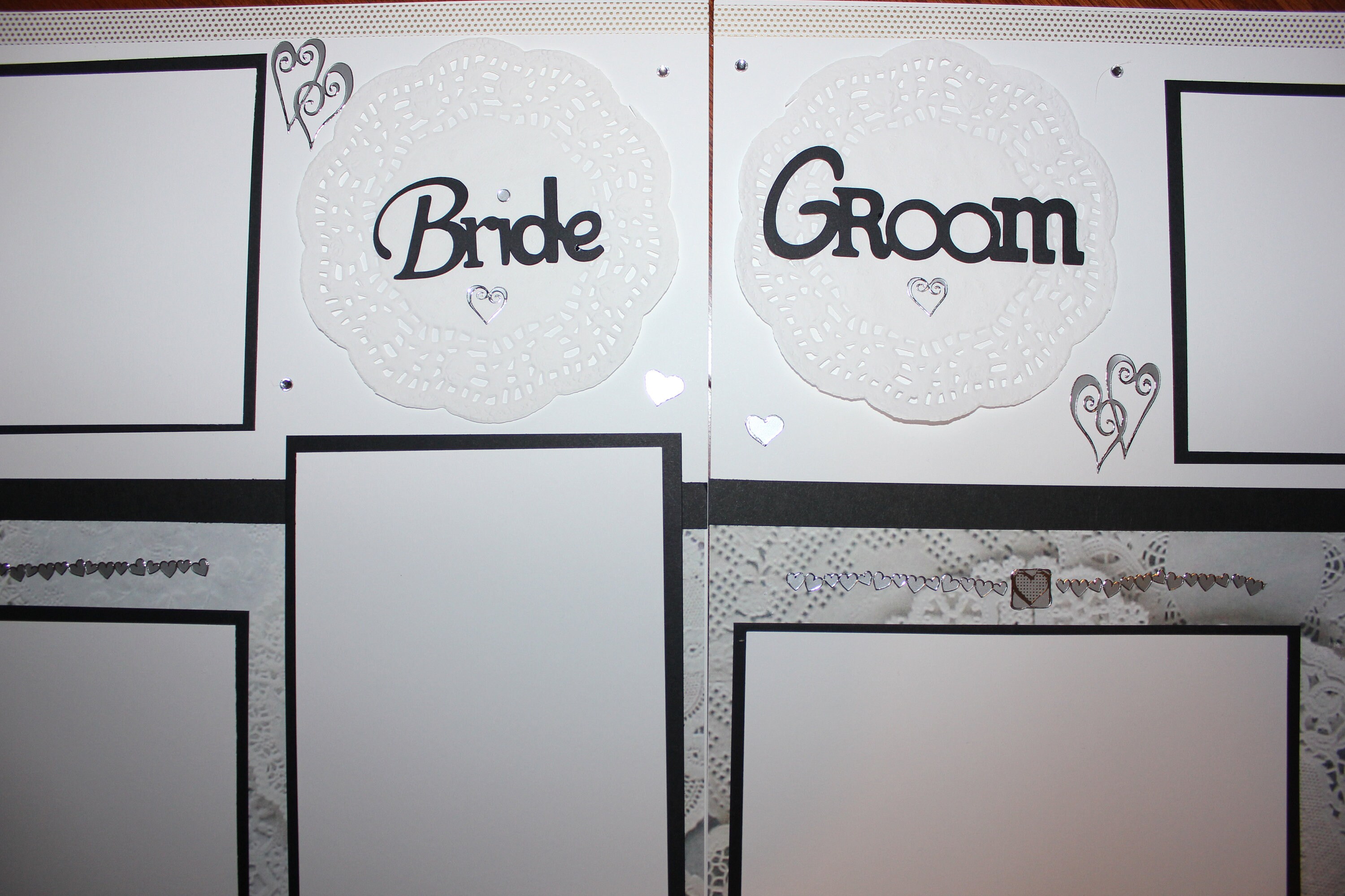 Wedding Scrapbook Pages Two Each 12 X 12 , Handmade Pages, Wedding ...