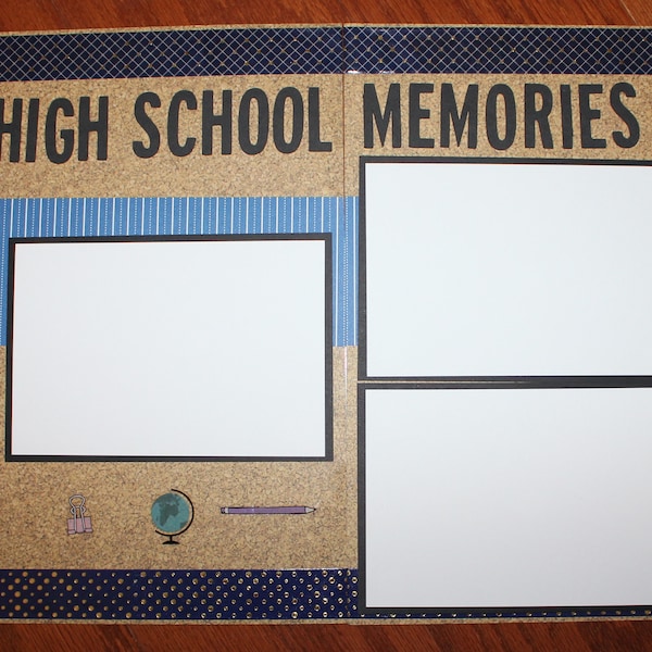 School Scrapbook Layout - Etsy