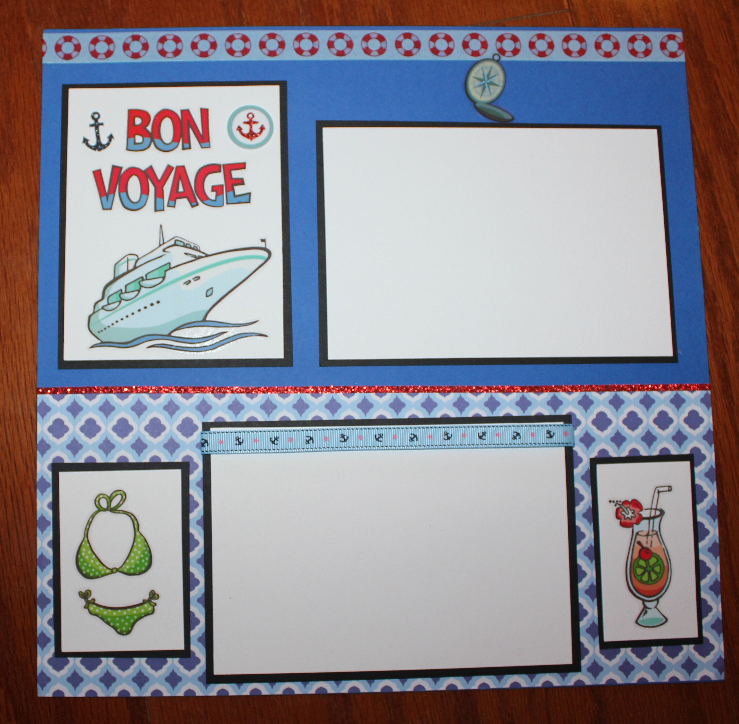 Cruise Scrapbook Layout 2 Pages Each 12 X 12 Handmade Premade Scrapbook ...