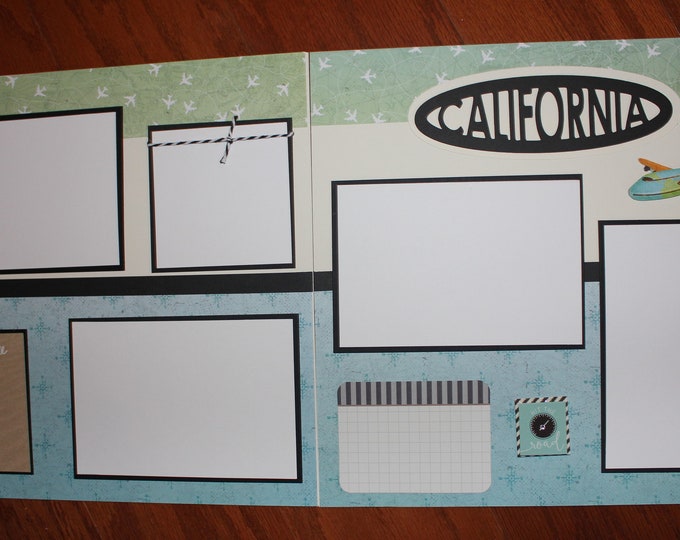 Travel California Scrapbook Pages Two Each 12 X 12 , Handmade Scrapbook ...
