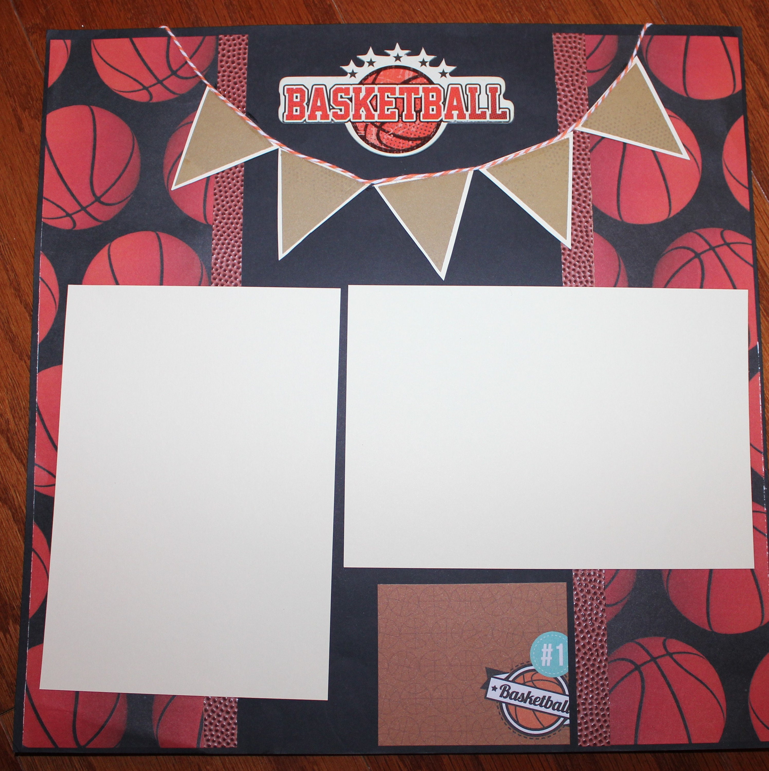 Basketball Scrapbook Layout Pages, 12 X 12 Handmade, Single and Double ...