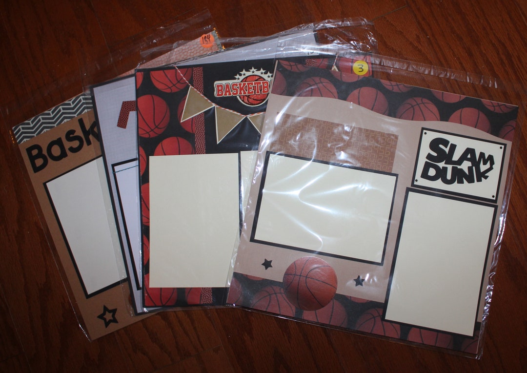 Basketball Scrapbook Layout Pages, 12 X 12 Handmade, Single and Double ...