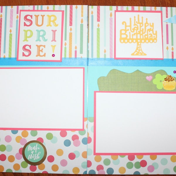 Happy Birthday Scrapbook Pages - Etsy