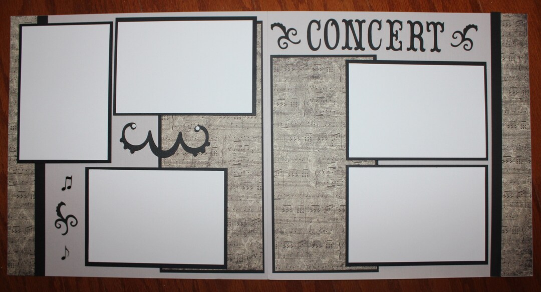 Concert Scrapbook Layout 12 X 12 Each Double Page Photo Ready, School ...