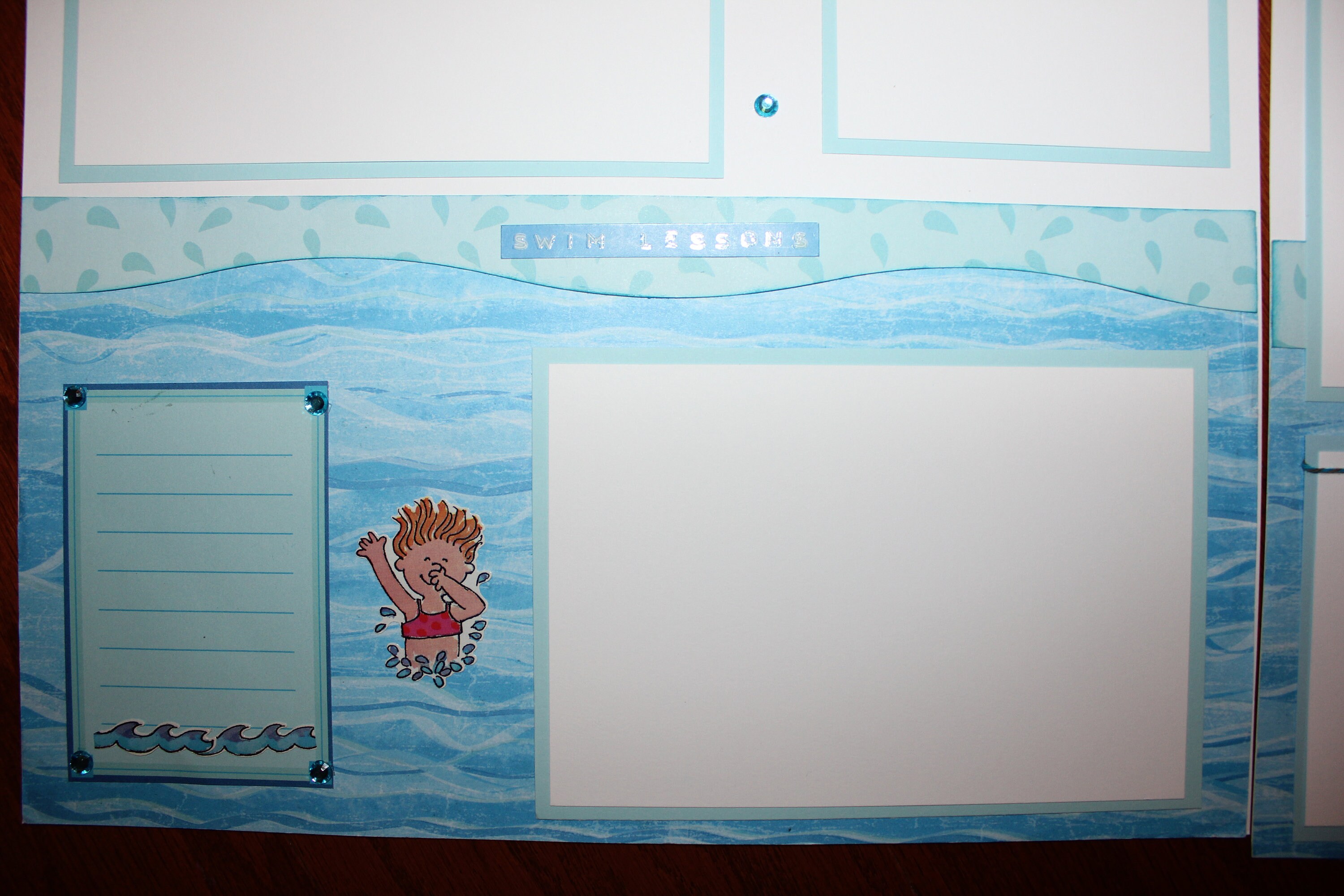Summer Swim Lessons Scrapbook Layout Pages 2 Each 12 X12 Handmade Photo ...