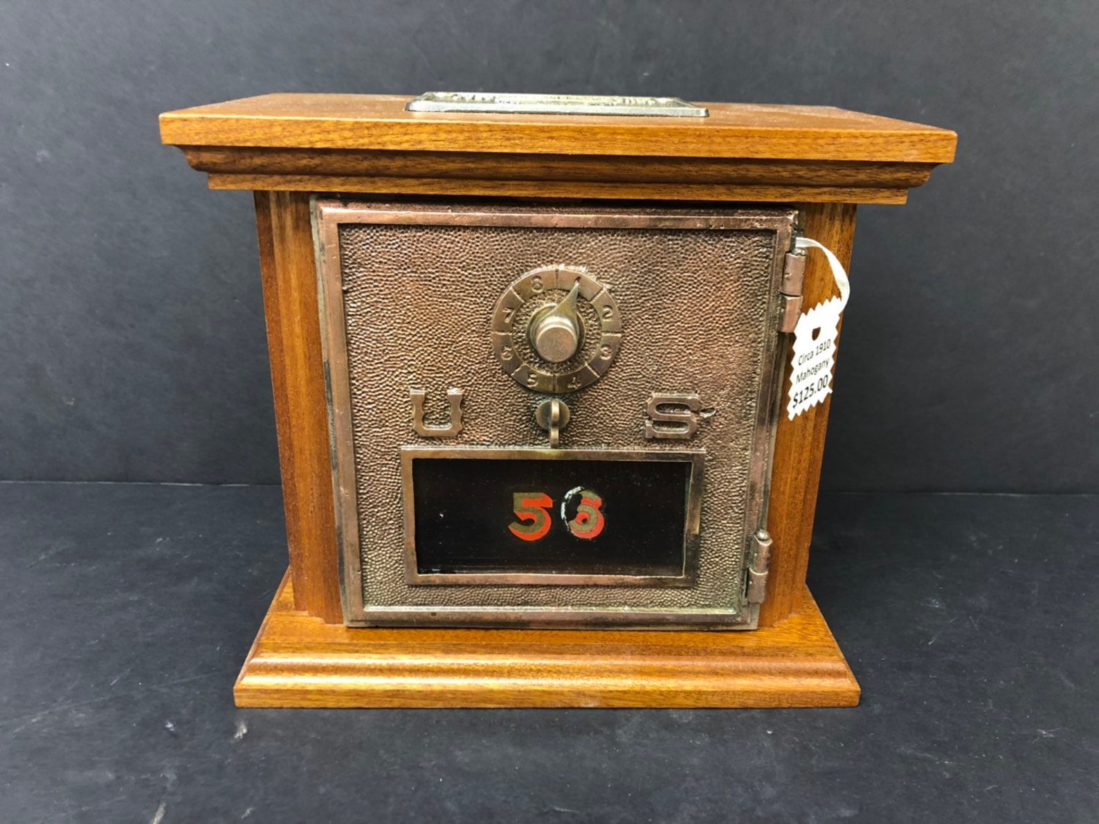 Antique US Post Office Box Door Coin Bank Mahogany Circa 1910 US 1-8 - Etsy