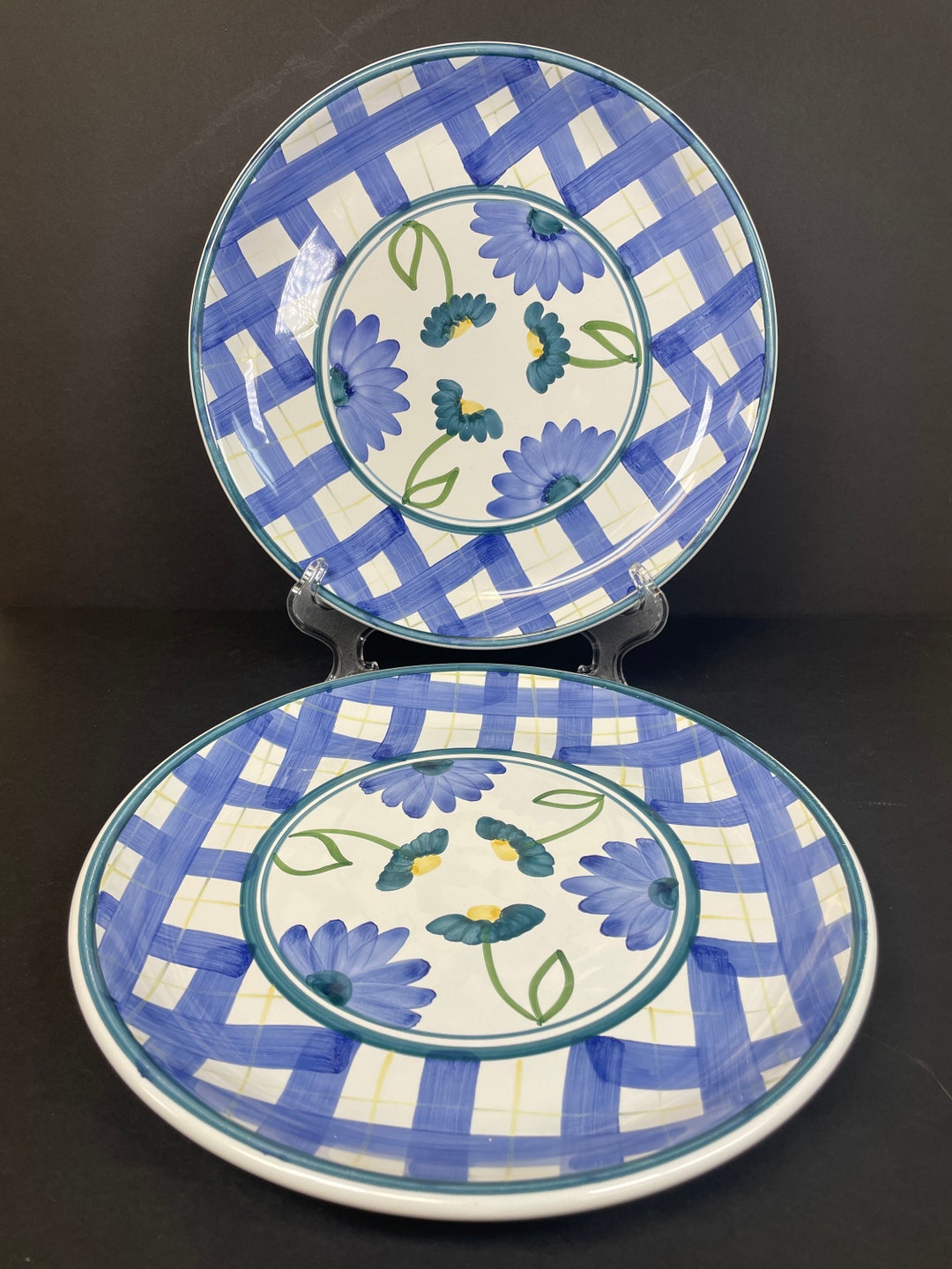 2 Caleca Italy Arioso China Redware 11" Dinner Plates - Etsy