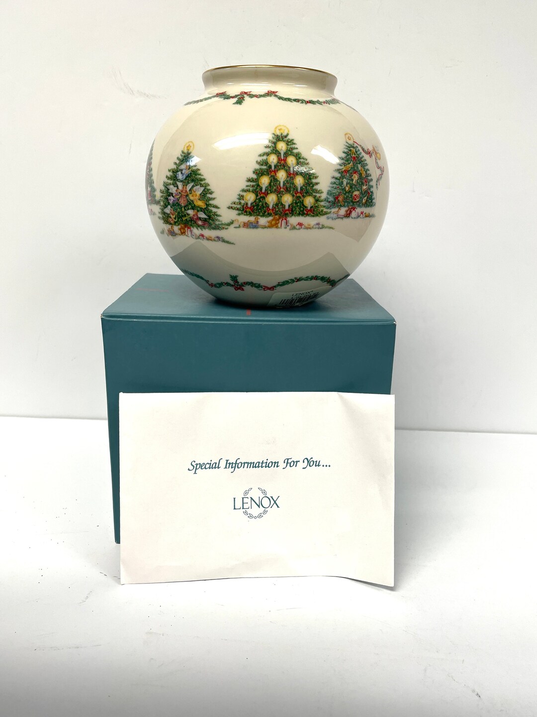 Lenox China the Joys of Christmas Tree Vase MIB Mint in Box With Tags ...