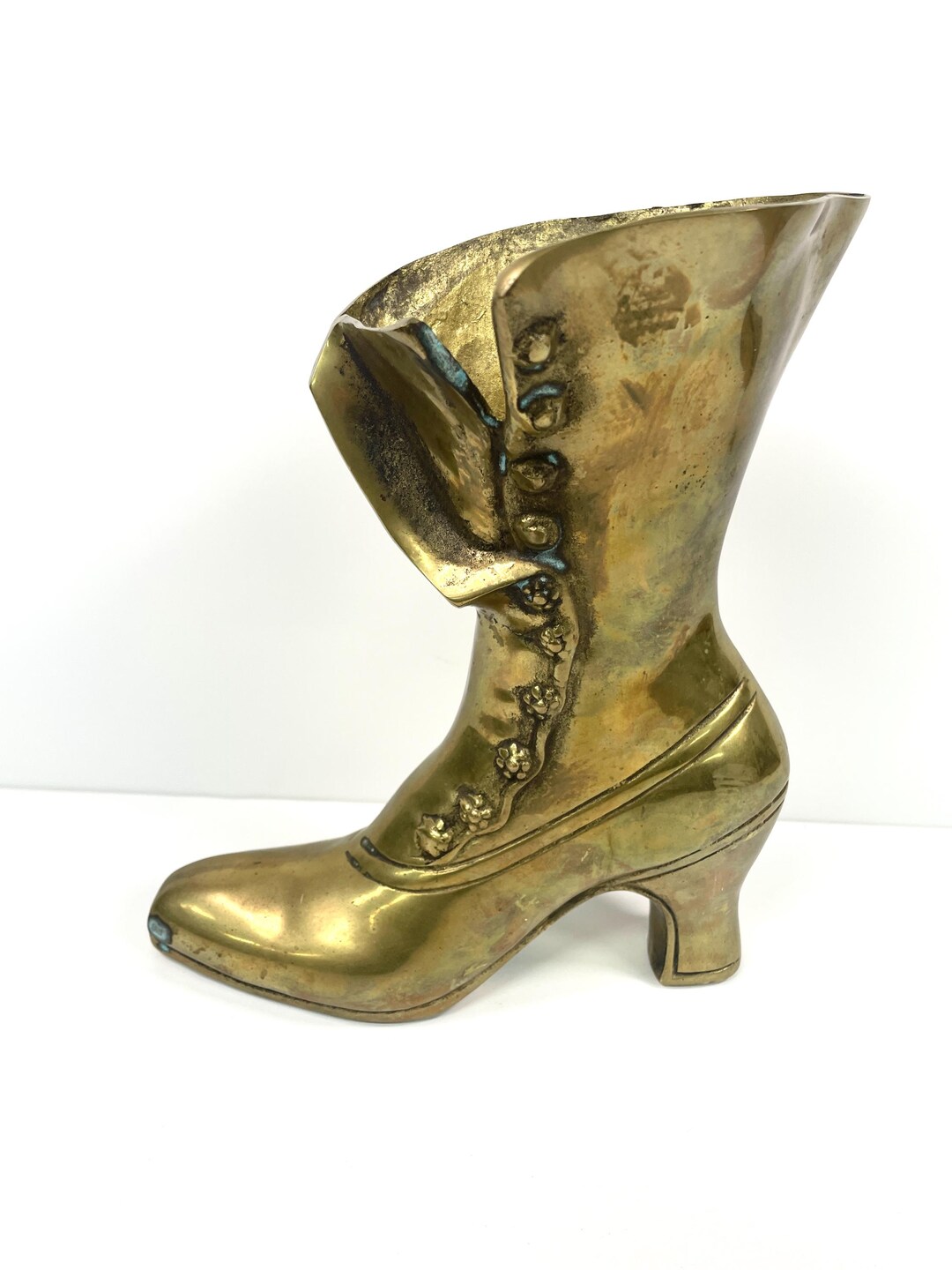 Vintage Leonard Brass Victorian High Ladies Boot - Etsy