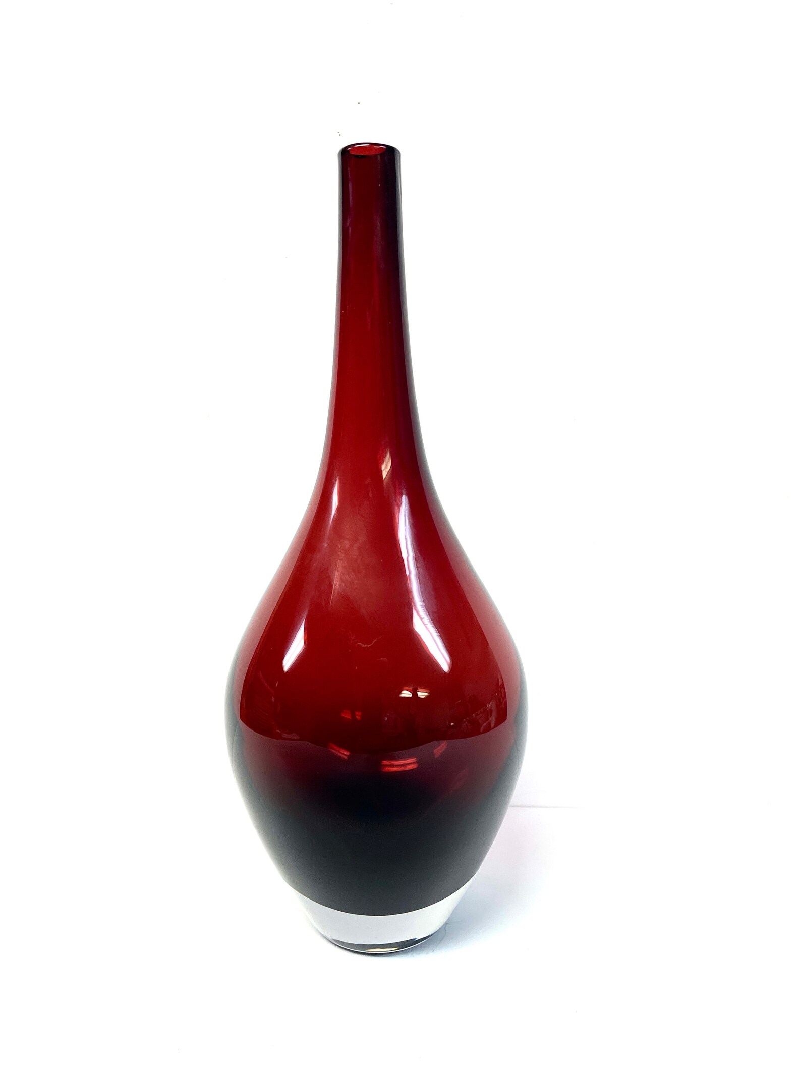 Jan Beranek for Skrdlovice Amethyst Art Glass Vase Modernist Mid ...