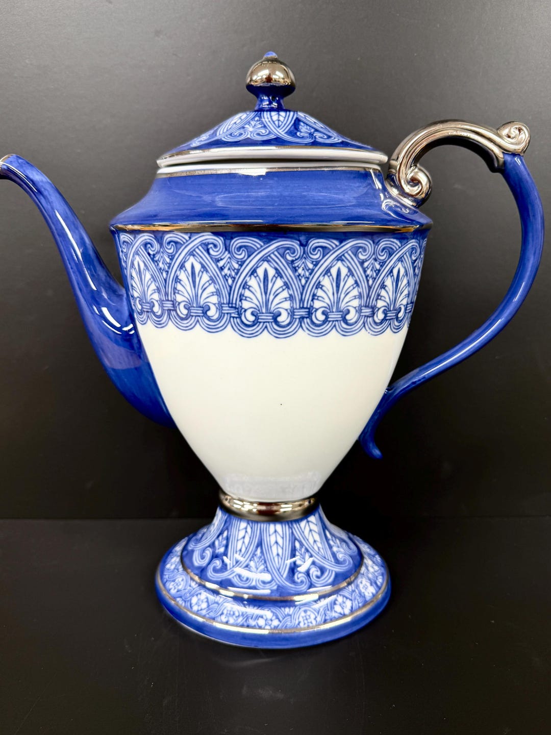Bombay Arabesque Tile Blue & White Pottery Coffee Pot 12" - Etsy