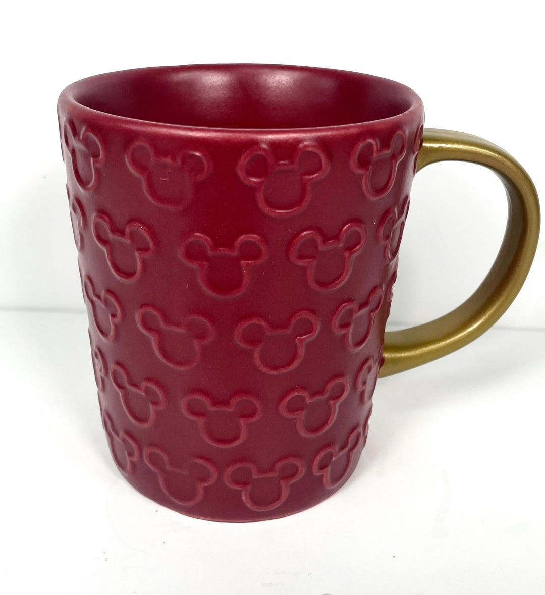 Disney Mickey Mouse Ears Red Gold Icon Holiday Coffee Mug - Etsy