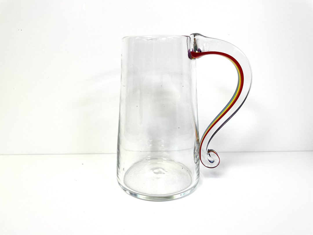Rainbow Art Glass Handled Beer Stein Mug Hand Blown - Etsy