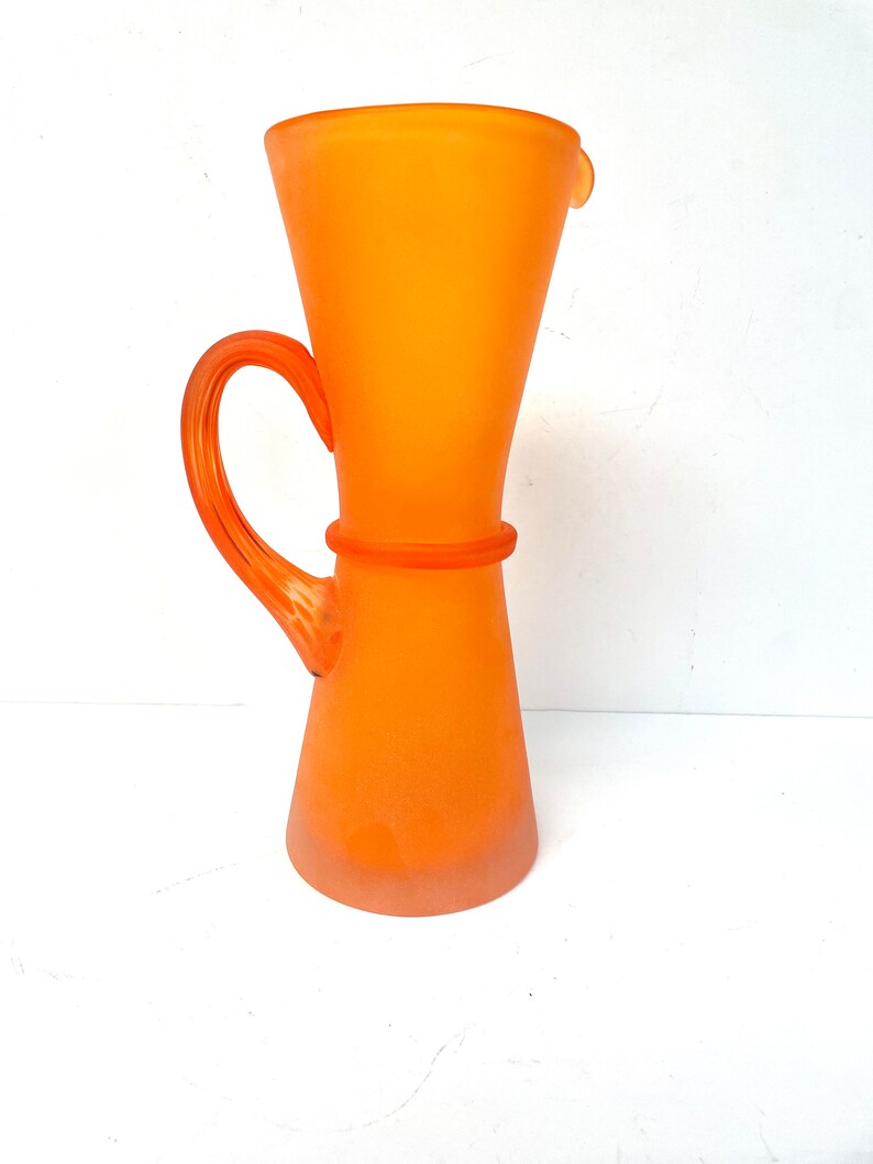 Mikasa Art Glass Orange Satin Post Modern Pitcher 11 1/4" - Etsy