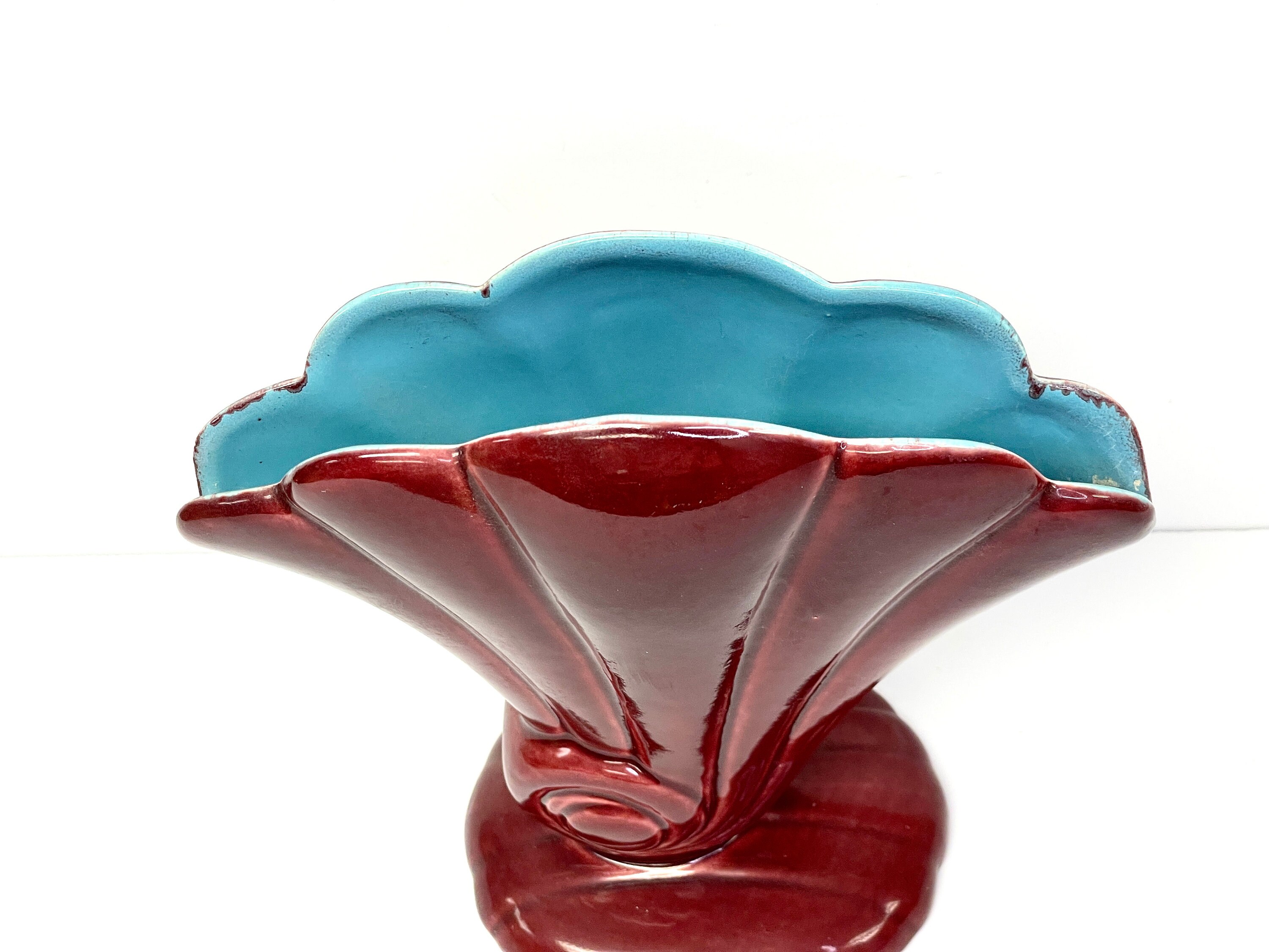 Redwing Red Wing Art Pottery 892 Art Deco MCM Nautilus Shell Vase ...