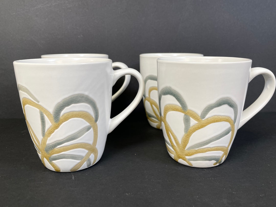 Baum Bros China Zen Carden Pottery Mug Gold Gray - Etsy